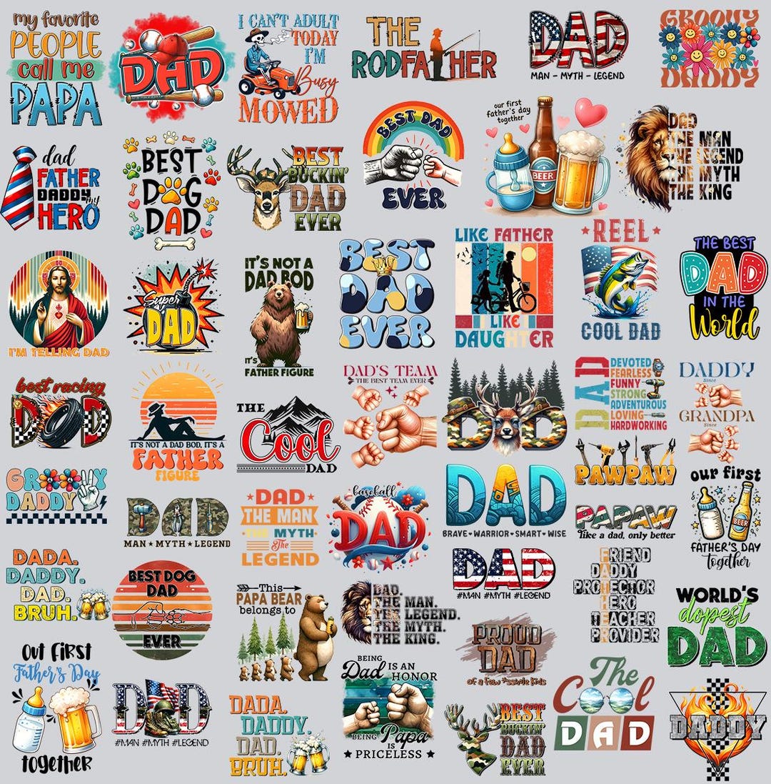 60+ Father's Day Png, Dad Bundle Png, Best Dad Ever Png, Dad Quote Png ...