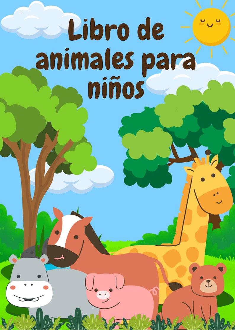 Libro De Animales Para Niños - Etsy
