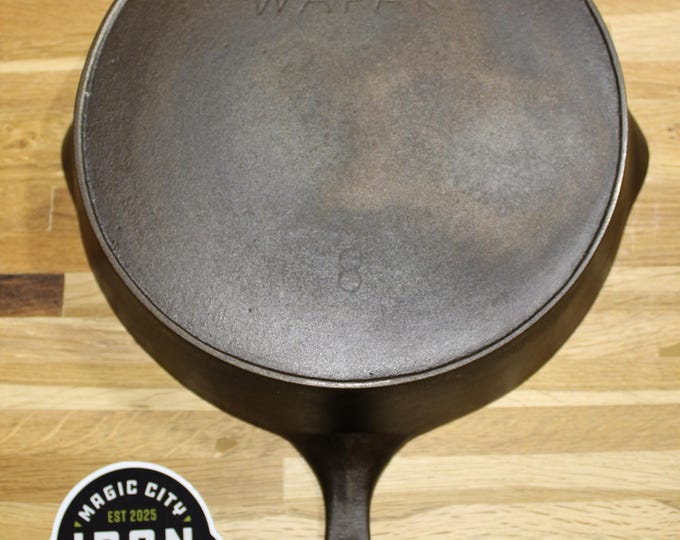 Wapak No. 8 Block Logo Cast Iron Skillet Pre-1910 - Etsy