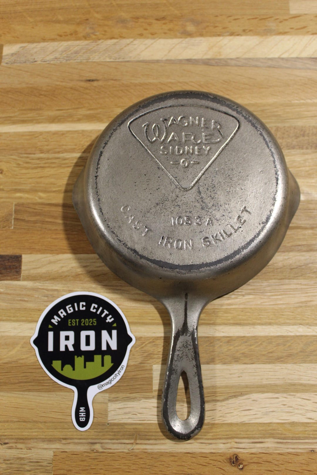 Wagner Ware Pie Logo Chrome Plated Cast Iron Skillet Pattern 1053A - Etsy