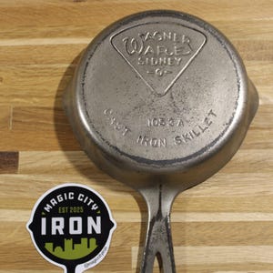 Wagner Ware Pie Logo Nickel Plated Cast Iron Skillet Pattern 1053A - Etsy