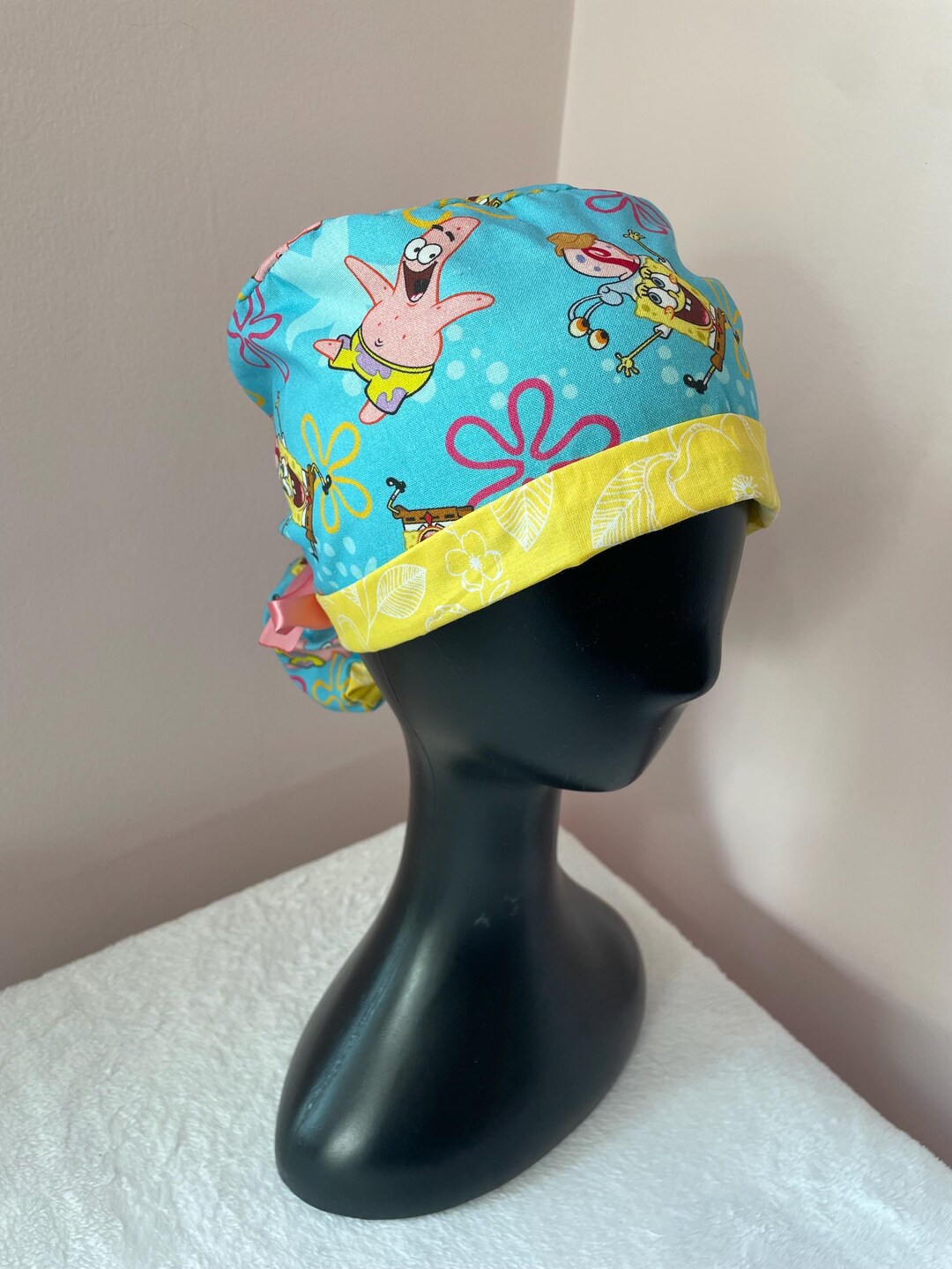 Spongebob Reversible Ponytail Scrub Cap - Etsy