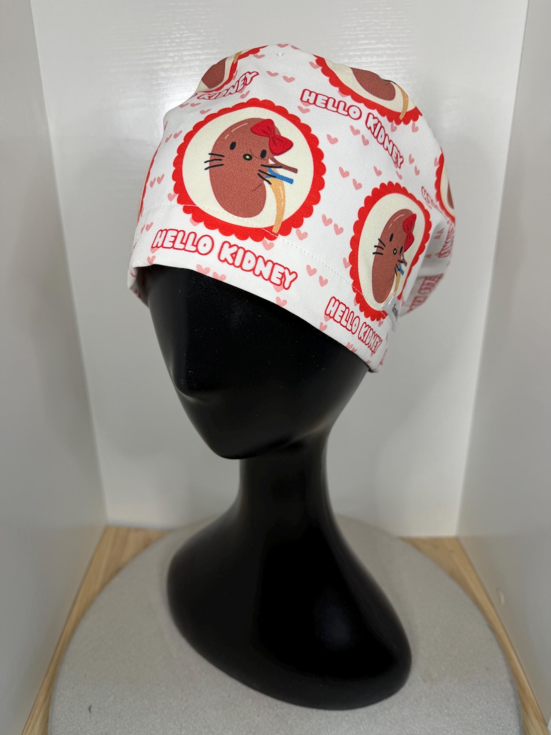 Hello Kidney Euro Style, Pixie Style Scrub Cap, 100% Cotton Surgical ...