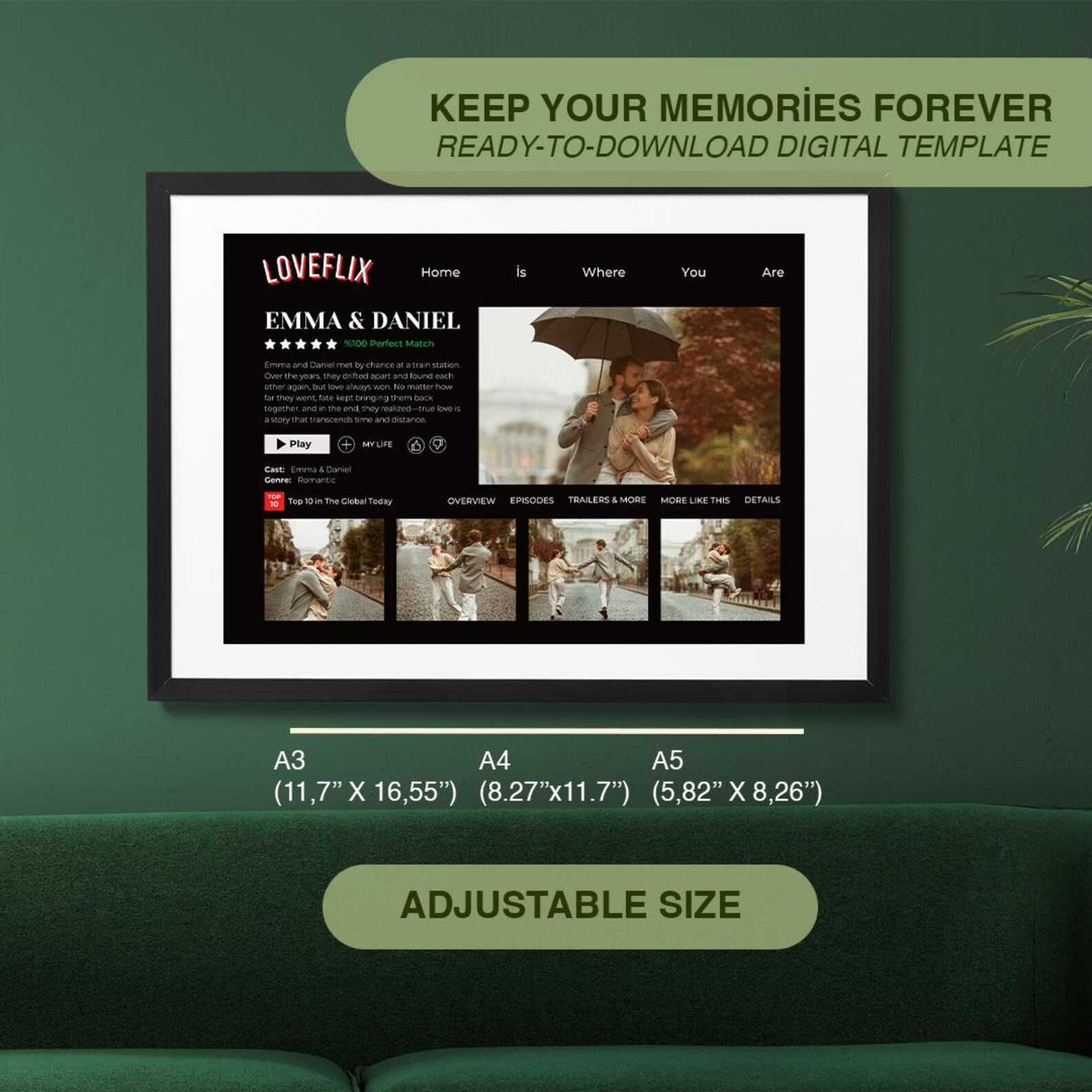 Personalized Netflix Movie Poster Personalized Movie Poster Wall Art ...