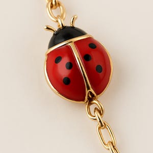 14K Gold Ladybug Bracelet – Handmade Italian Gold Jewelry – Real Gold ...