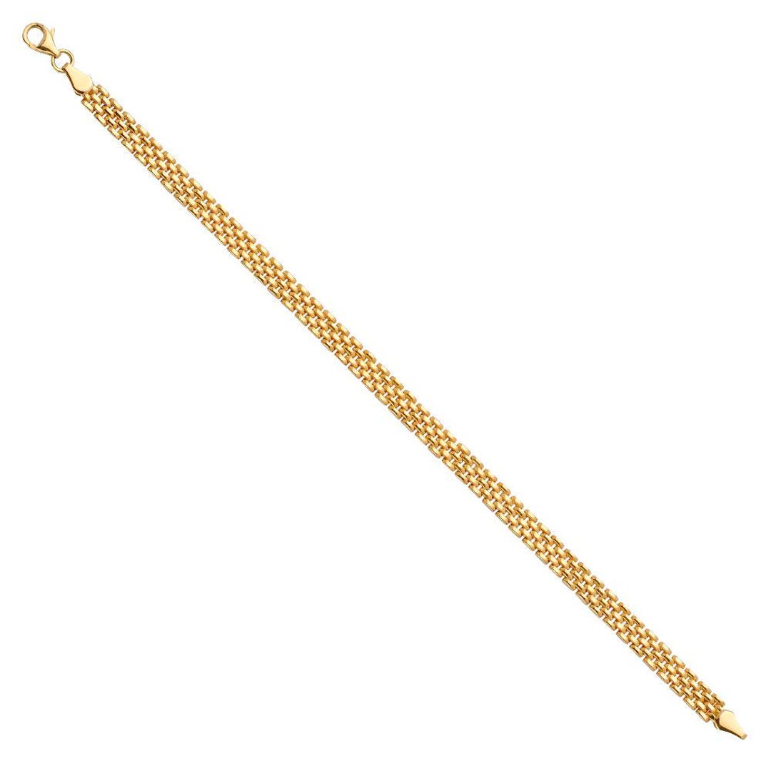 14k Pure Yellow Gold President Style Links Bracelet - Etsy