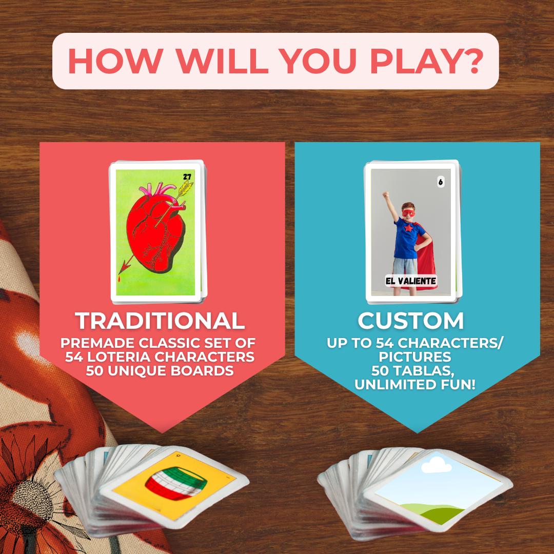 Custom Loteria Template • DIY Mexican Bingo Cards & Tablas • Editable ...