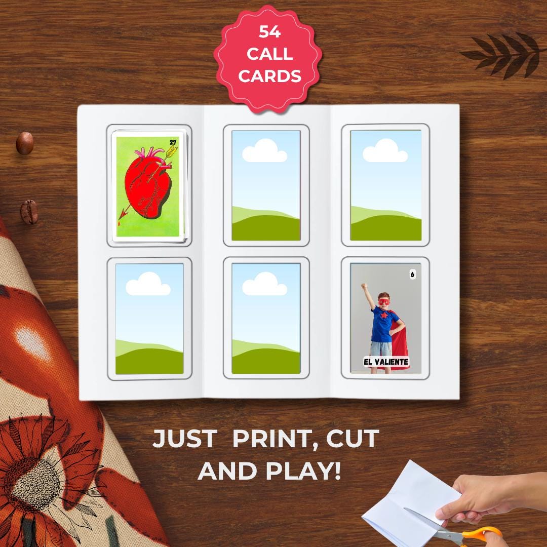 Custom Loteria Template • DIY Mexican Bingo Cards & Tablas • Editable ...