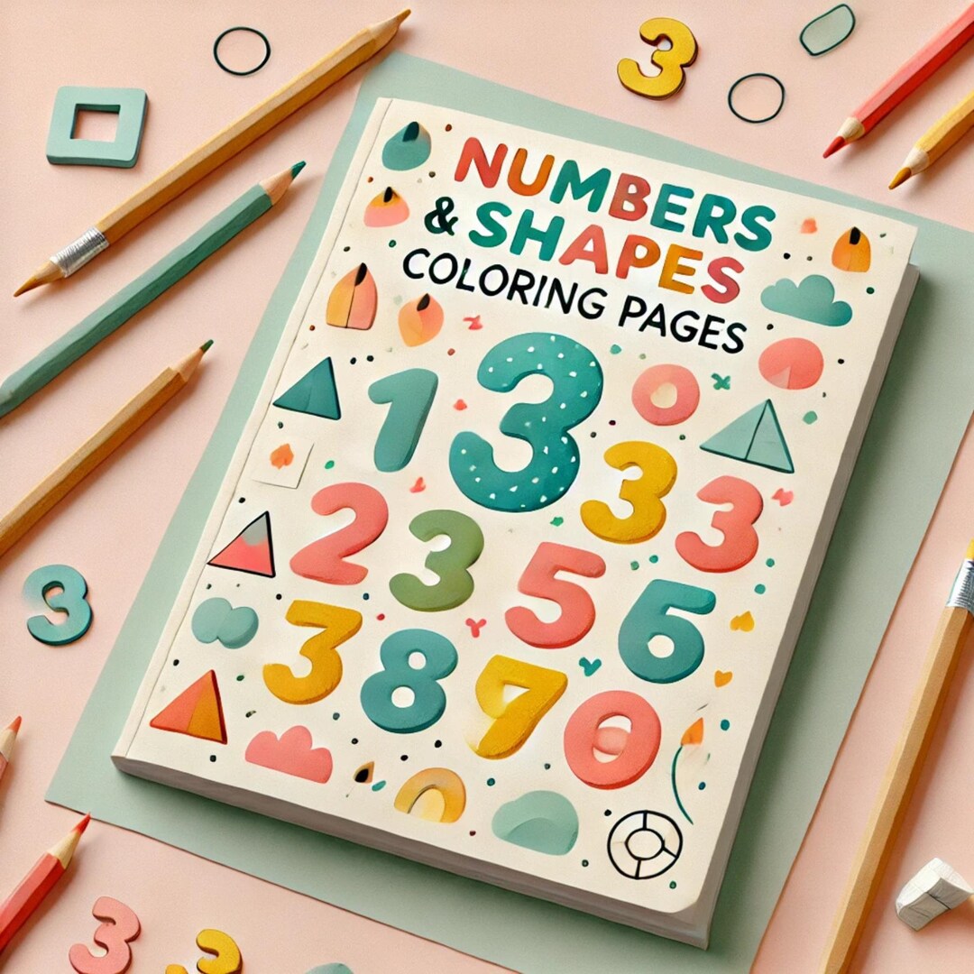 Printable Numbers & Shapes Coloring Pages | Kids Educational Activity ...