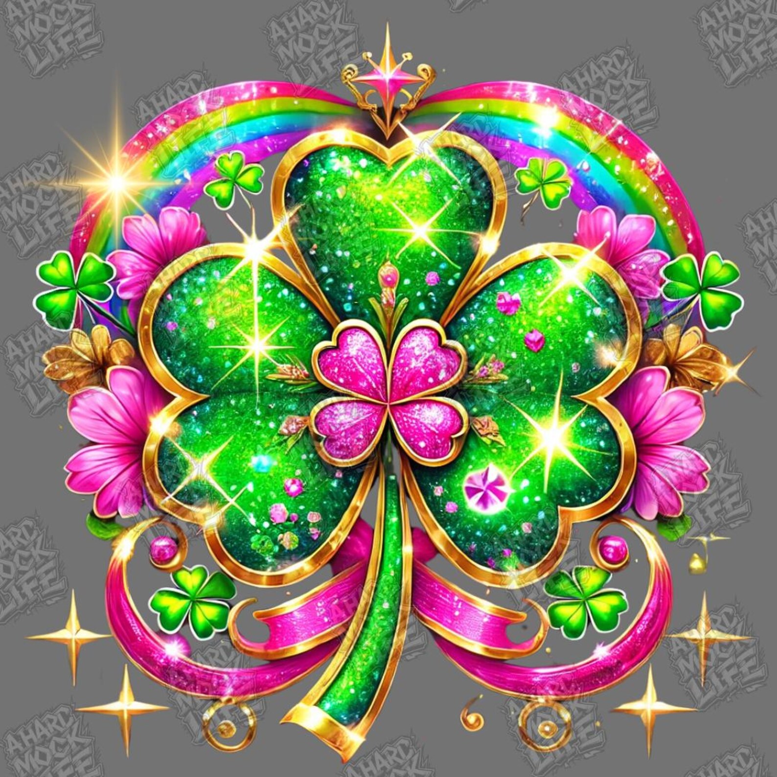 Sparkly Shamrock Digital PNG – Instant Download | 300dpi | Glittering ...