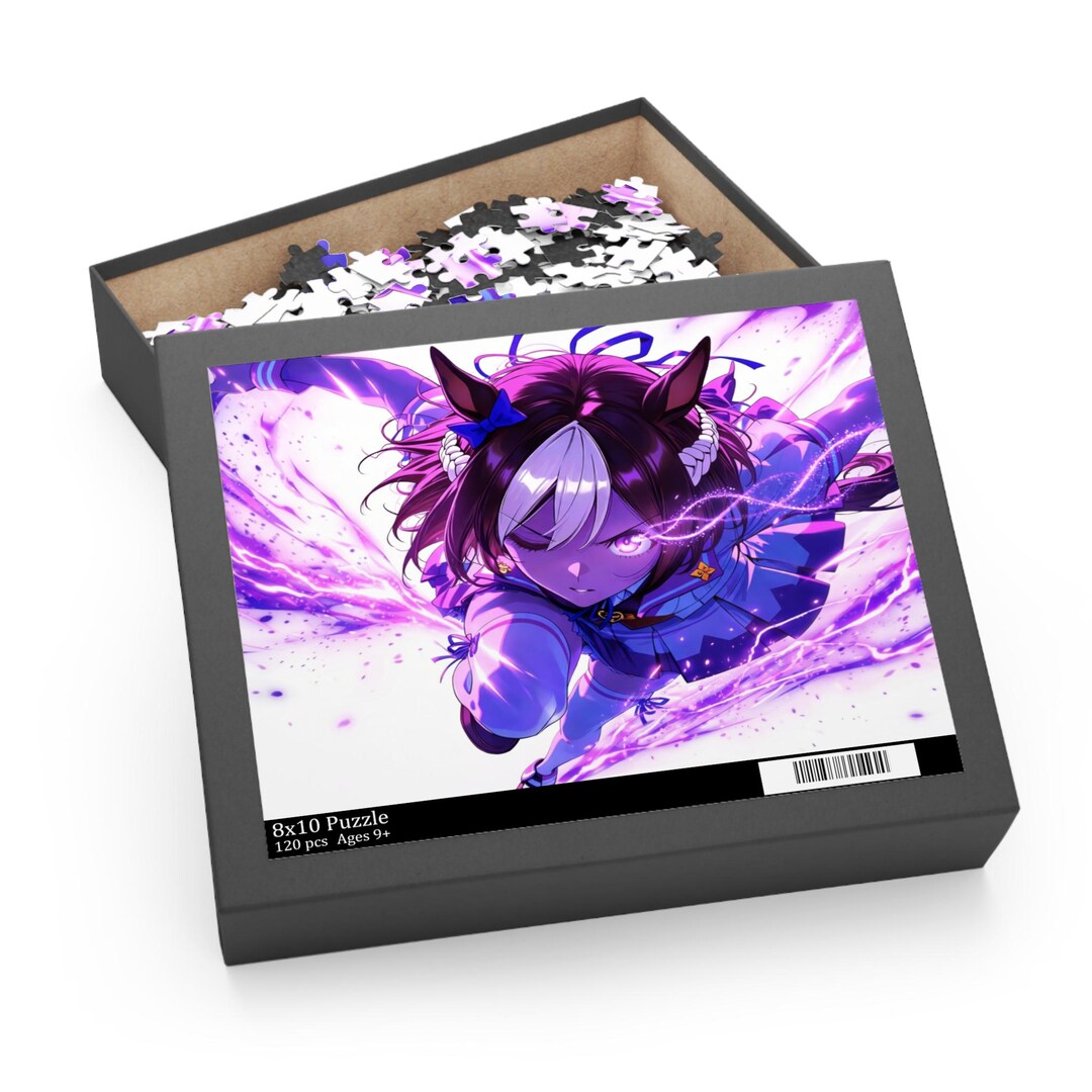 Purple Lightning Anime Girl Puzzle | 120-500 Piece - Etsy