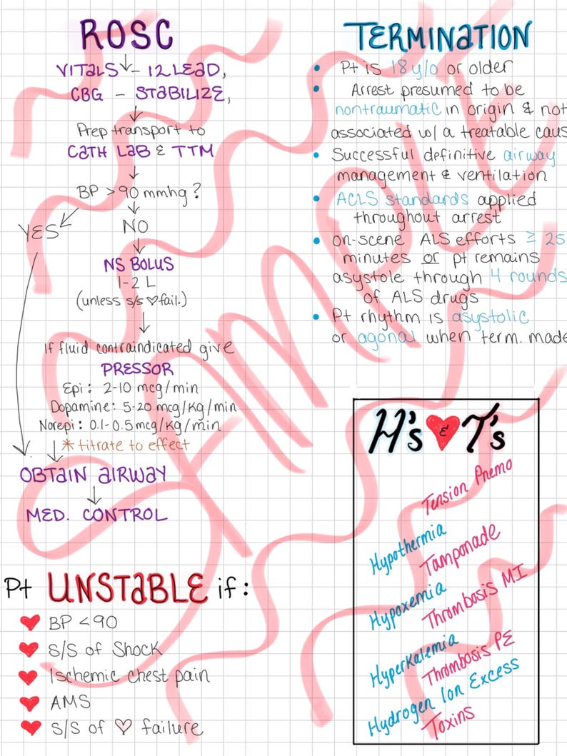 Paramedic ACLS Notes - Etsy