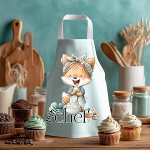 Png File Mini Chef, Little Chef, Mum's Helper- Animal Watercolor Apron ...