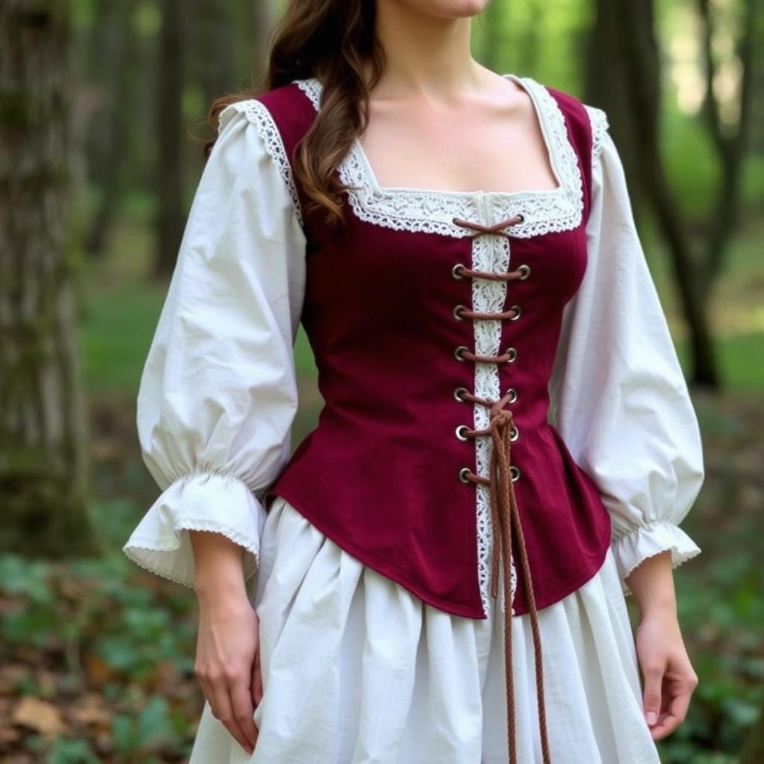 Downloadable Renaissance Festival Dress Pattern in PNG Format Authentic ...