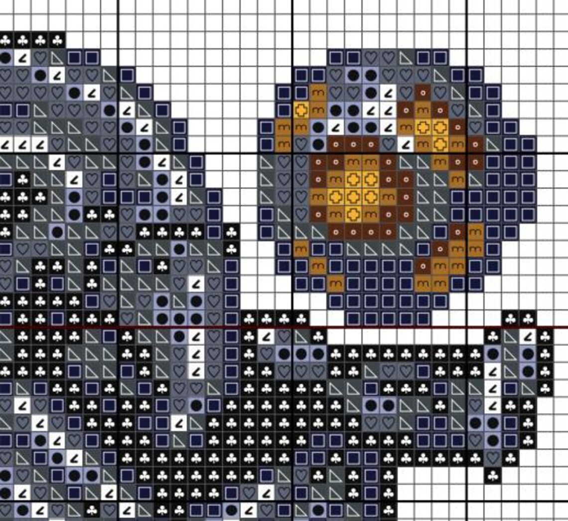 Super Metroid Chozo Statue Scene Cross Stitch Pattern (smaller Version ...