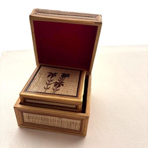 Nesting Trinket Keepsake Decorative Boxes Bamboo Tropical Asian - Etsy