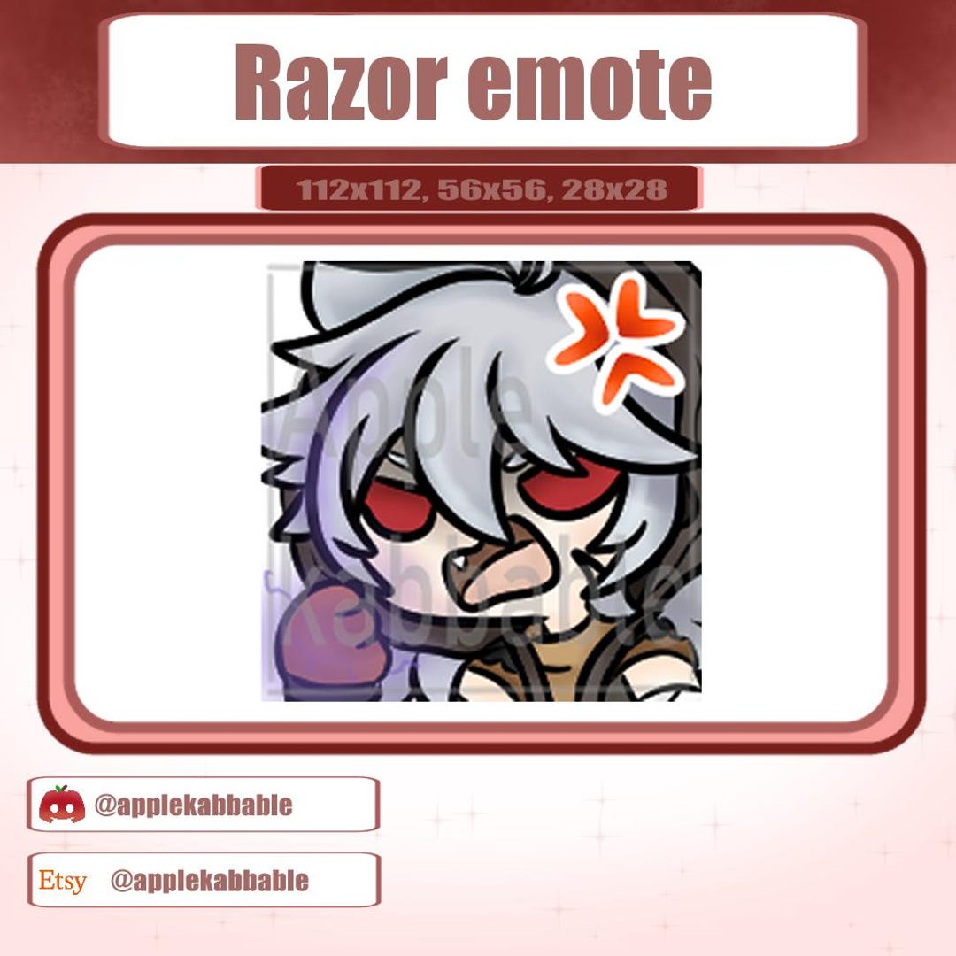 Genshin Impact Razor Angry Emote for Twitch and Discord - Etsy