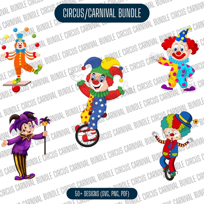 Circus Clipart, Circus Printable, Circus PNG and SVG, Carnival Clip Art ...