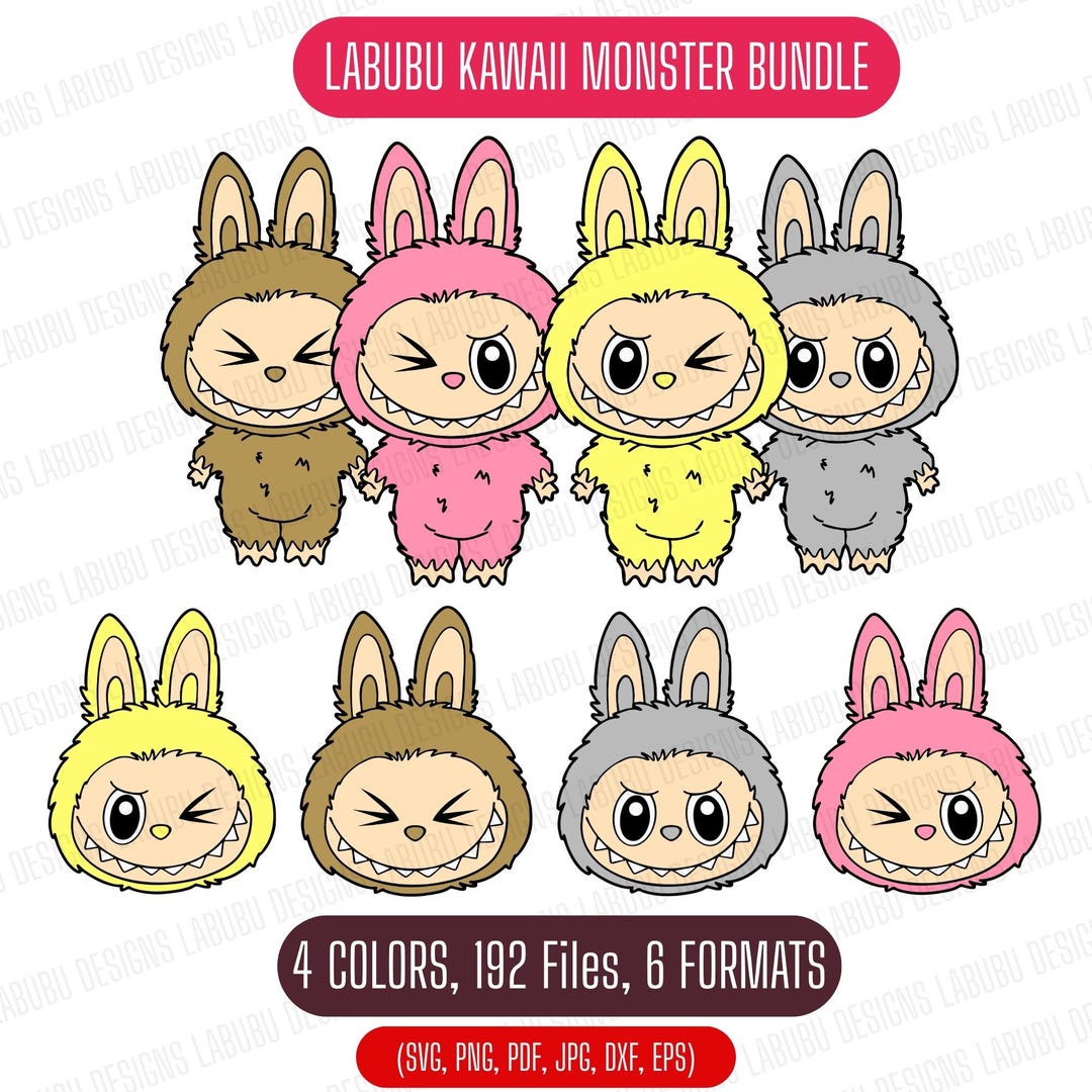 Labubu PNG Images, Bundle of Labubu Vector Digital File for Cricut ...