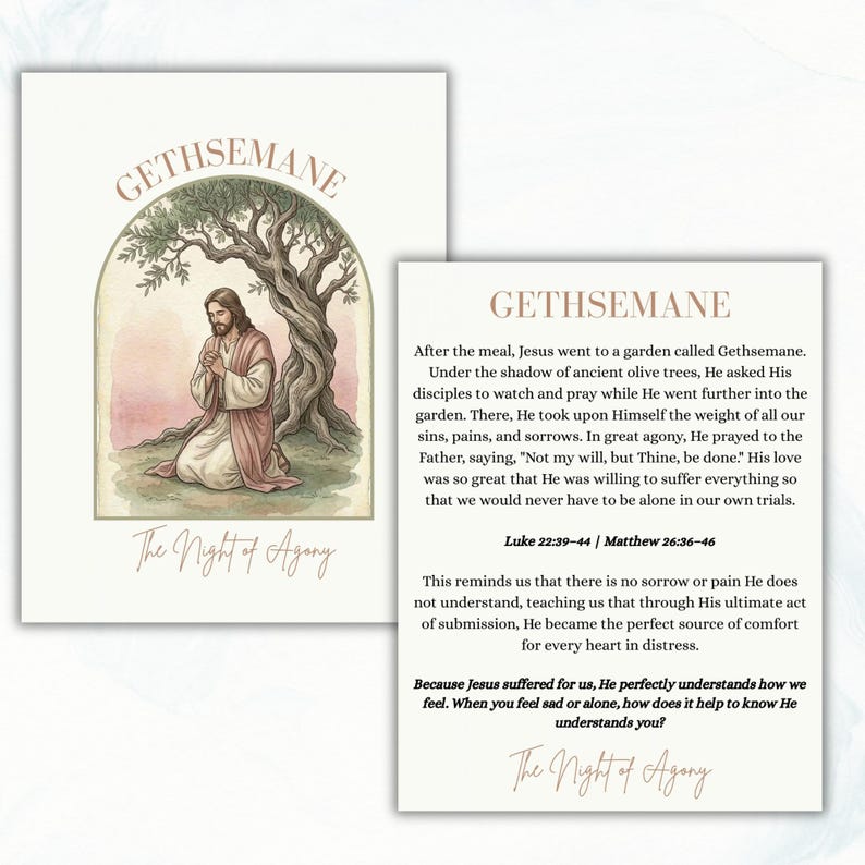 Kids Easter Holy Week Scripture Story Cards+timeline PDF Printables ...