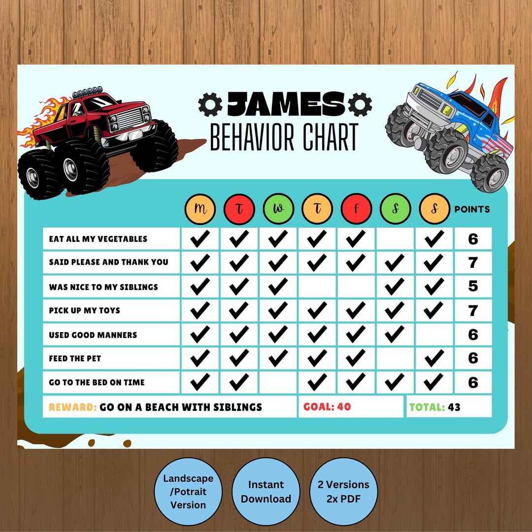 Editable Student Behavior Chart: Classroom Tracker, Printable PDF - Etsy