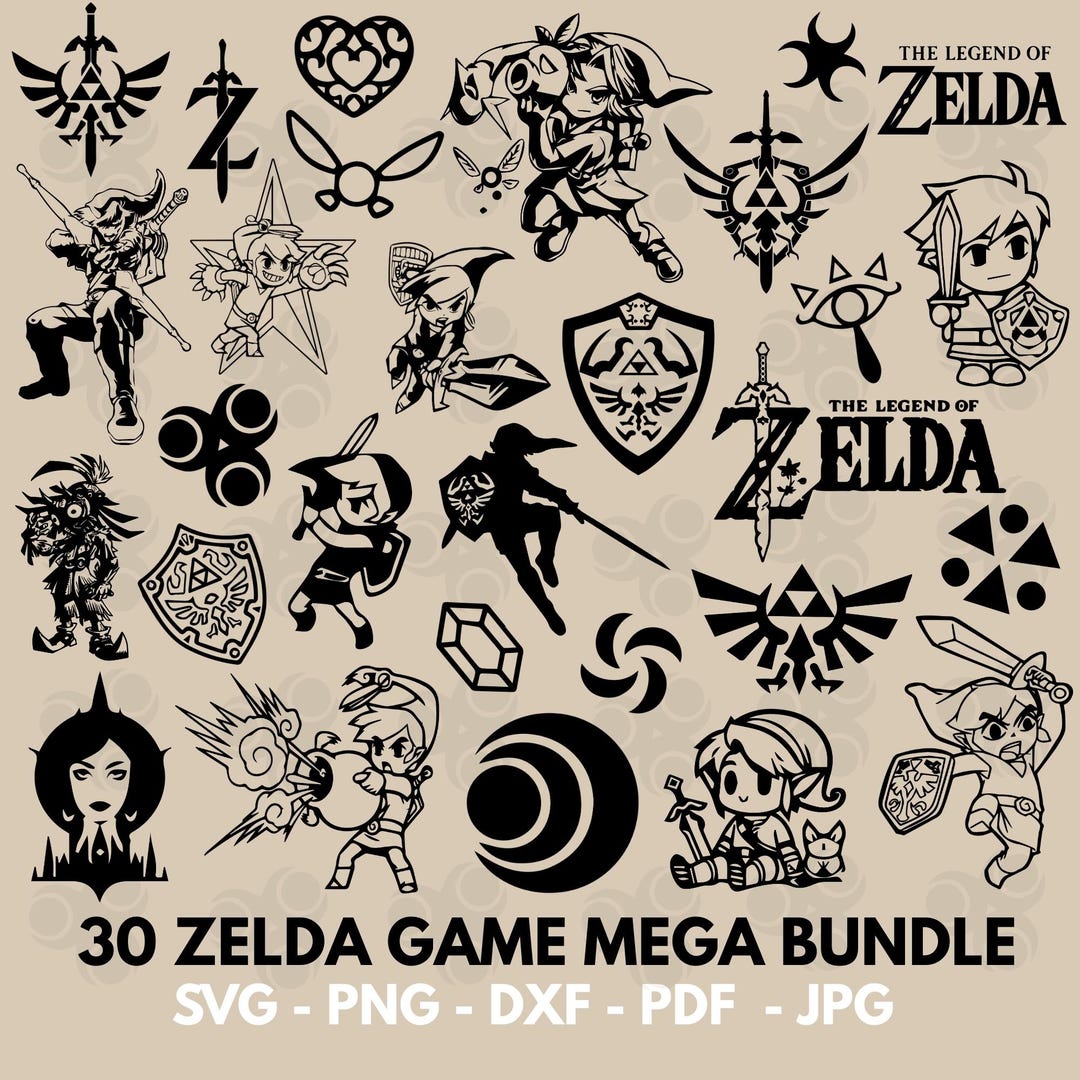 Zelda SVG, Legend of Zelda SVG, Zelda Game, Legend of Zelda, Z Bundle ...
