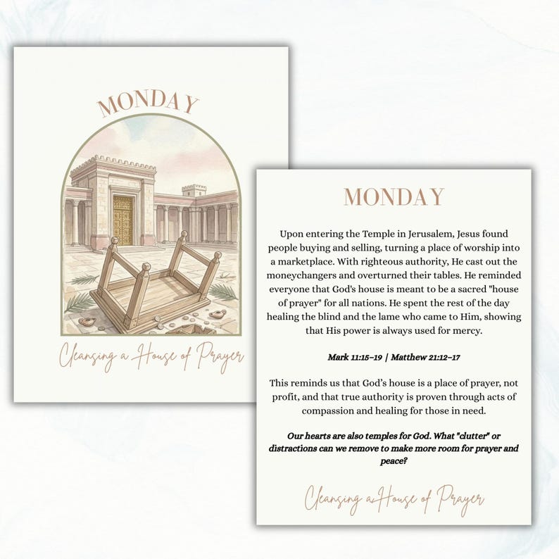 Kids Easter Holy Week Scripture Story Cards+timeline PDF Printables ...
