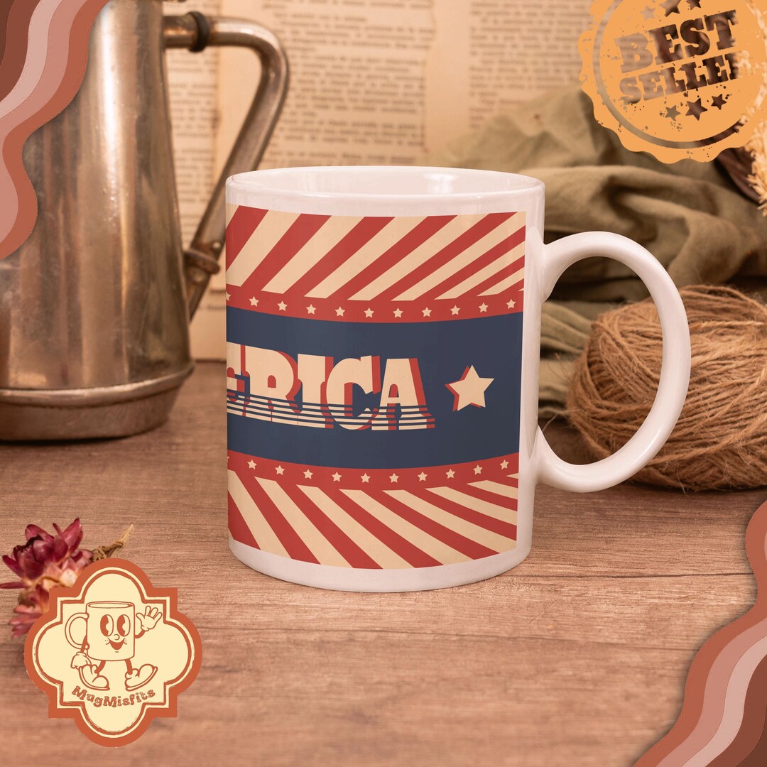 Made in America Mug, Patriotic USA Flag Cup, USA Made Mug, American ...