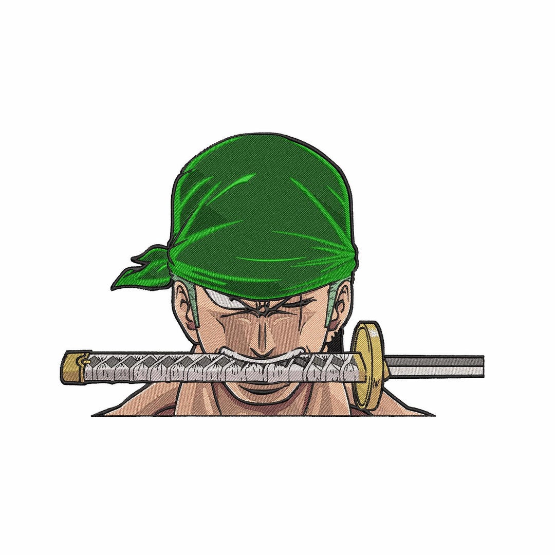 Zoro Anime Embroidery Design - Digital Download Machine Embroidery File ...