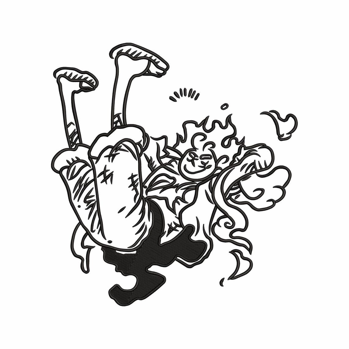 Monkey D. Luffy Embroidery Design | Anime Stitch File | Instant Digital ...