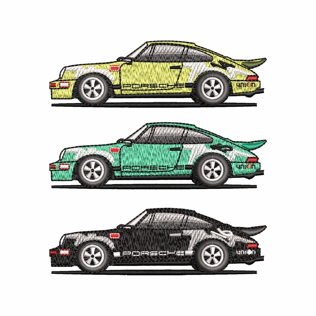 Porsche 3 Embroidery Design | Digital Download for Machine Embroidery ...