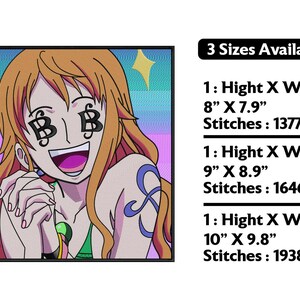 Nami Embroidery Design | One Piece Anime | Digital Download | Machine ...