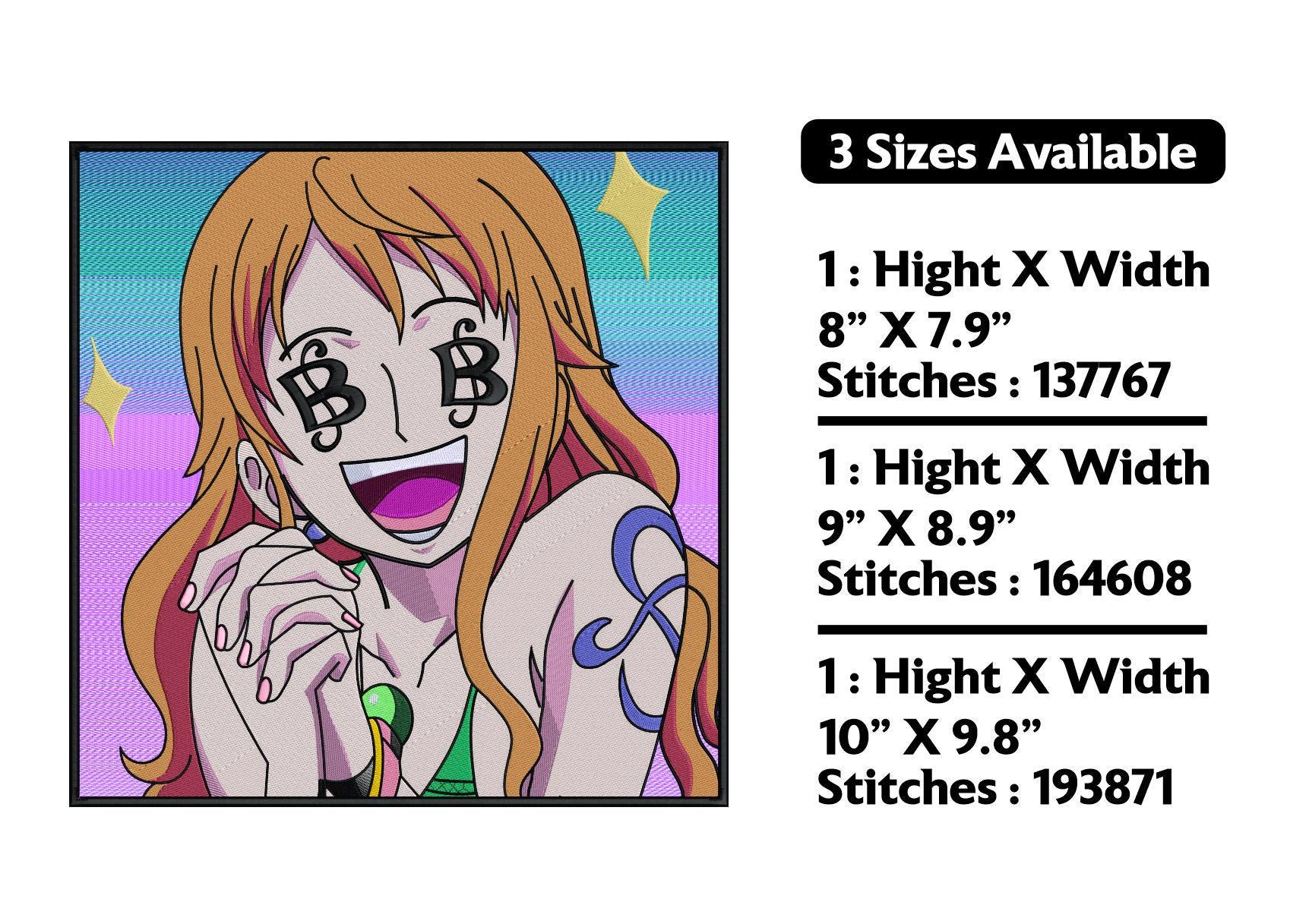 Nami Embroidery Design | One Piece Anime | Digital Download | Machine ...