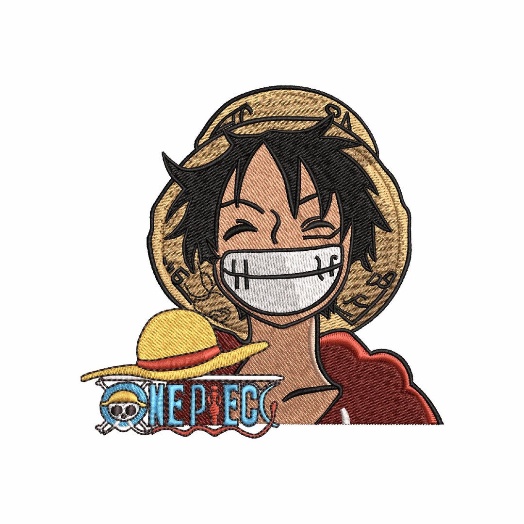 Luffy Anime Embroidery Design - Digital Download Machine Embroidery ...