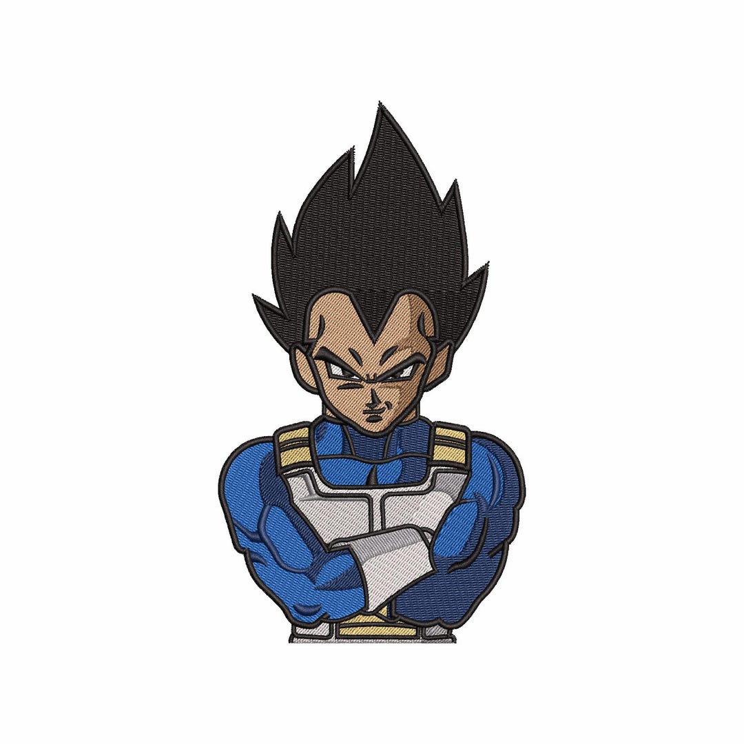 VEGETA Anime Embroidery Design - Digital Download Machine Embroidery ...