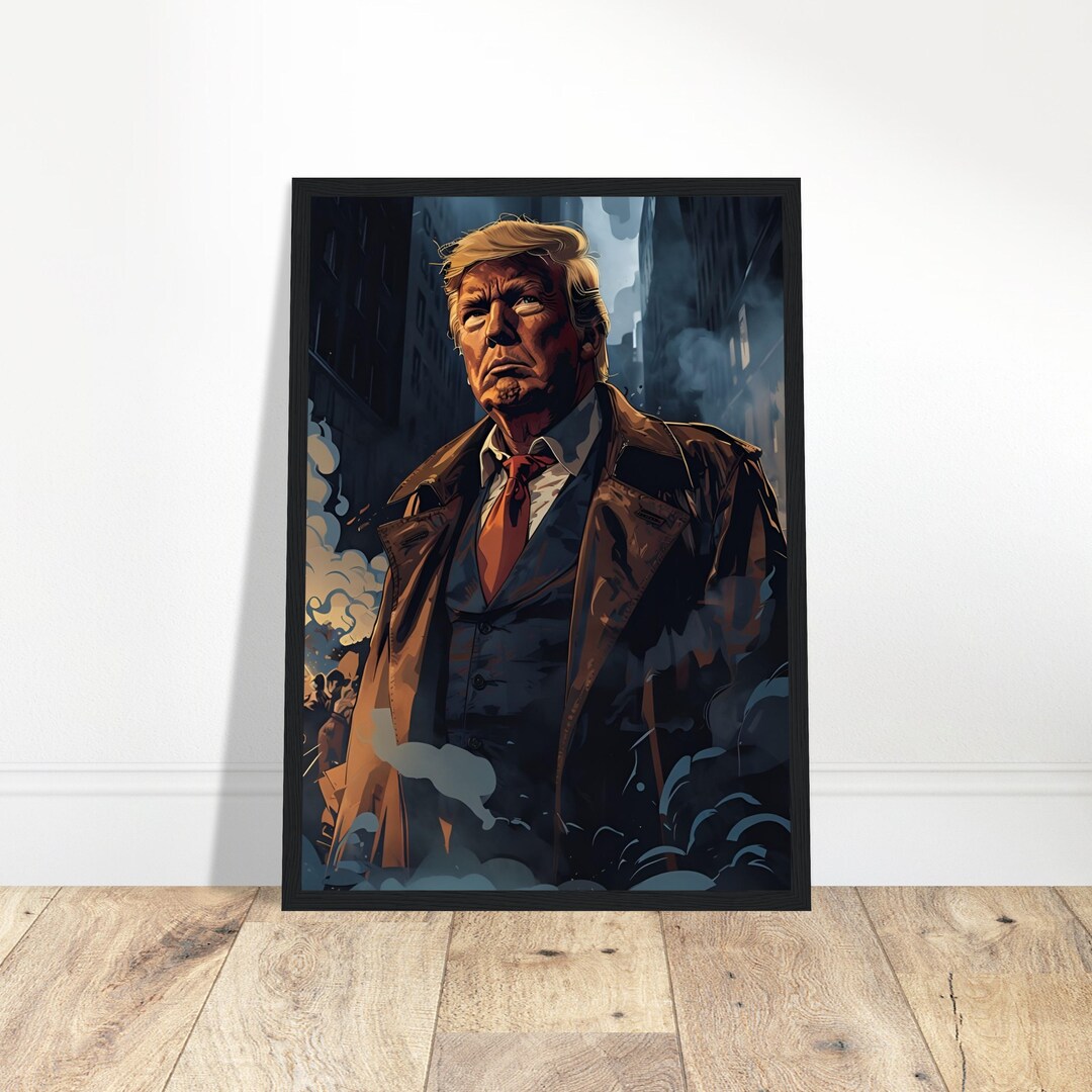 Trump Comic Book Hero Wall Art Print Poster Canvas - Etsy