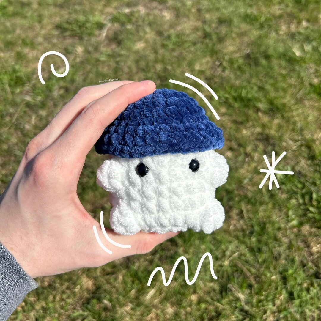 Crochet Mushy Boy Plush – Whimsical Mushroom Creature, Cute Fantasy ...