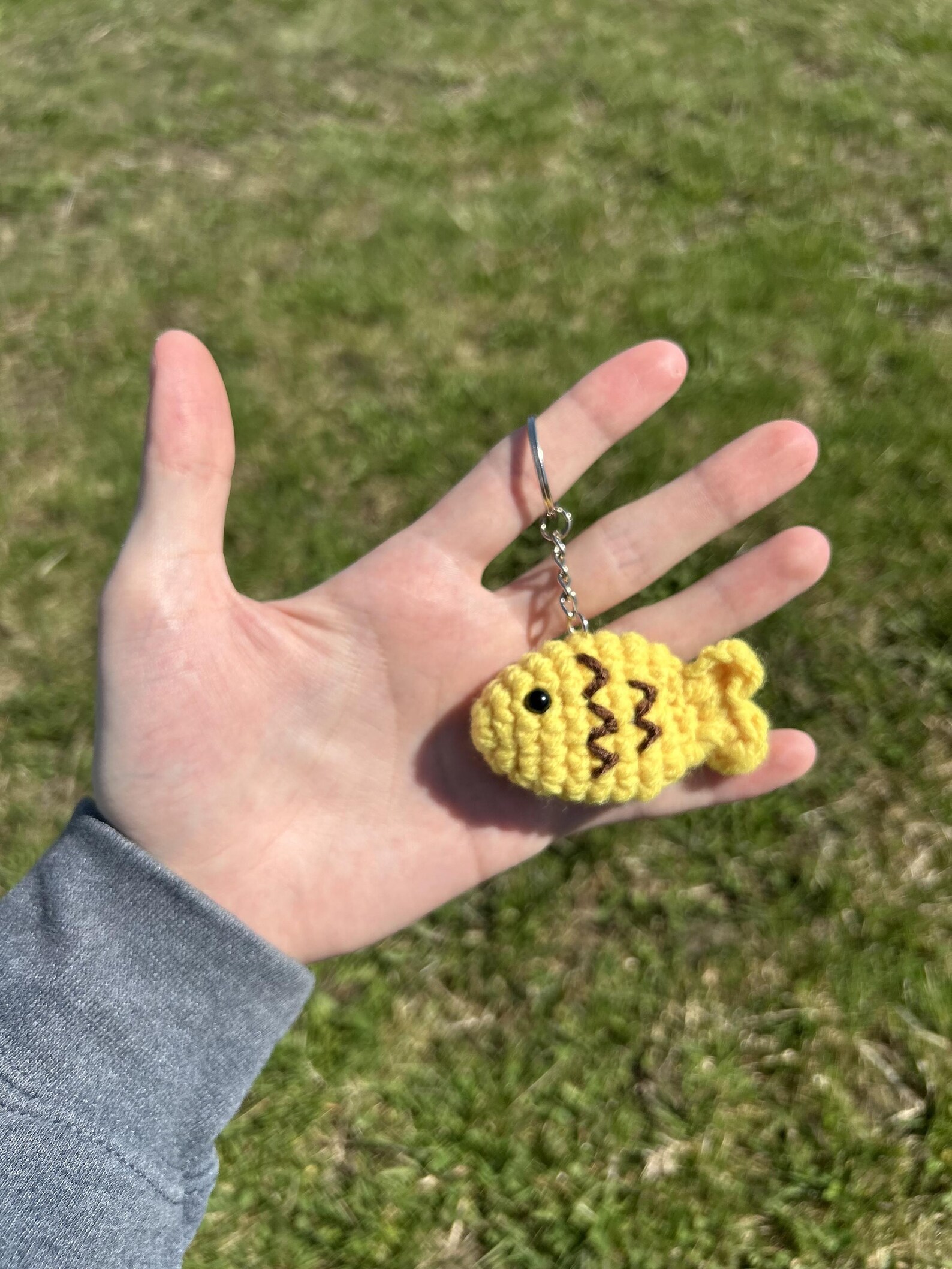 Crochet Fish Keychain – Mini Ocean Animal Bag Charm, Cute Amigurumi Sea ...