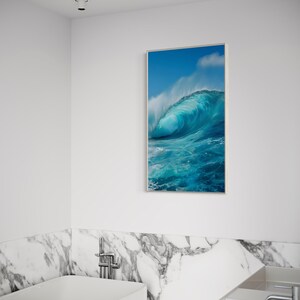 Ocean Wave Digital Print | High-resolution PDF Download | Coastal Wall ...