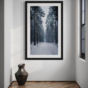 Winter Wonderland Snowy Forest Printable | Digital Wall Art | Instant ...