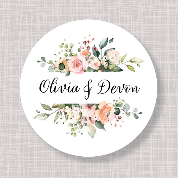 Floral Bouquet Custom Stickers - Etsy