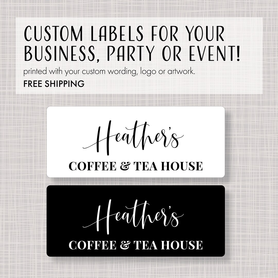 2" X 5" Rectangular Custom Business Logo Party Event Labels Stickers - Etsy