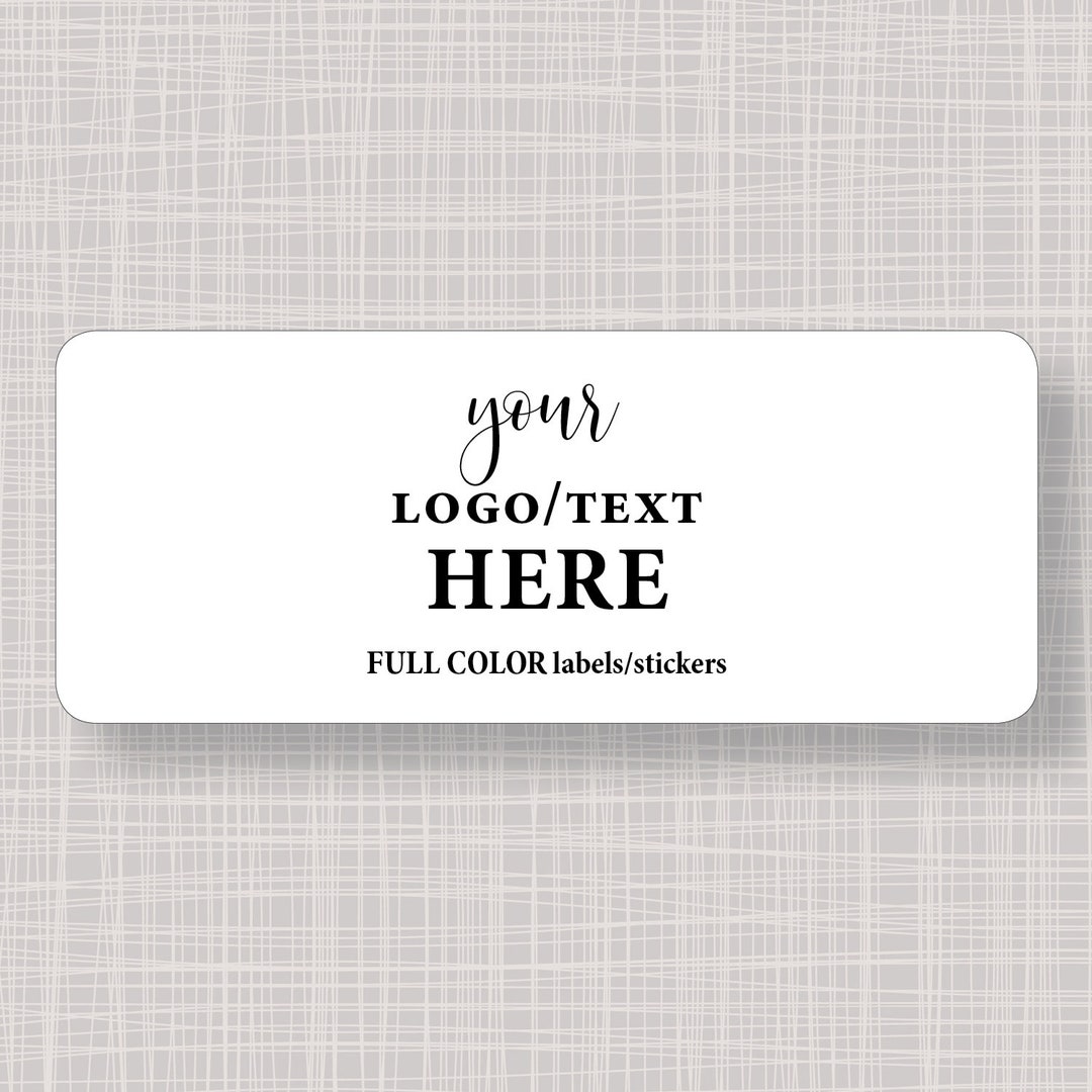 2 X 5 Rectangular Custom Logo Labels Stickers - Etsy