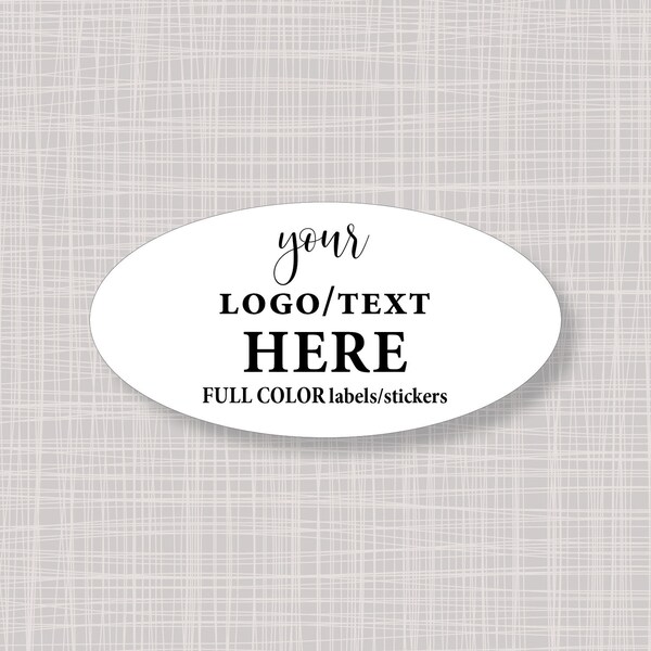 Custom Oval Stickers - Etsy