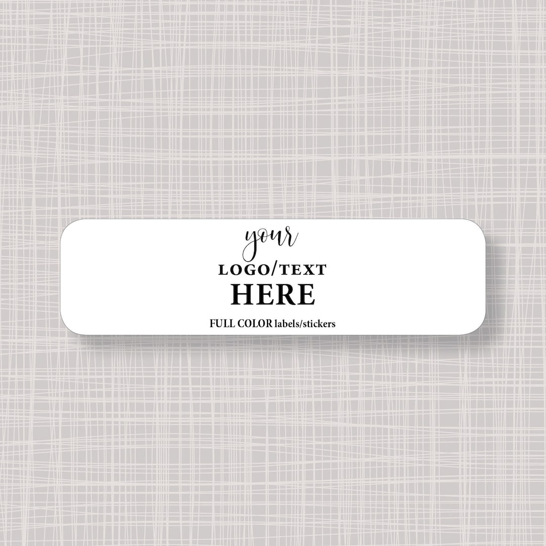 2.25x0.75 Rectangular Custom Logo Labels Stickers - Etsy