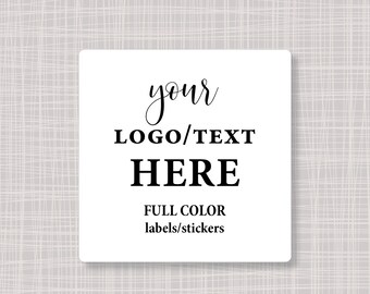 Custom Square Sticker Custom Party Sticker Business Sticker - Etsy