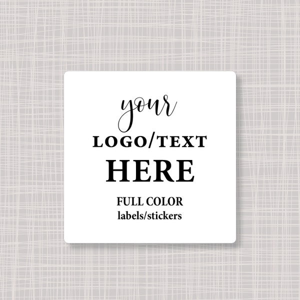 1 Inch Square Logo Stickers - Etsy