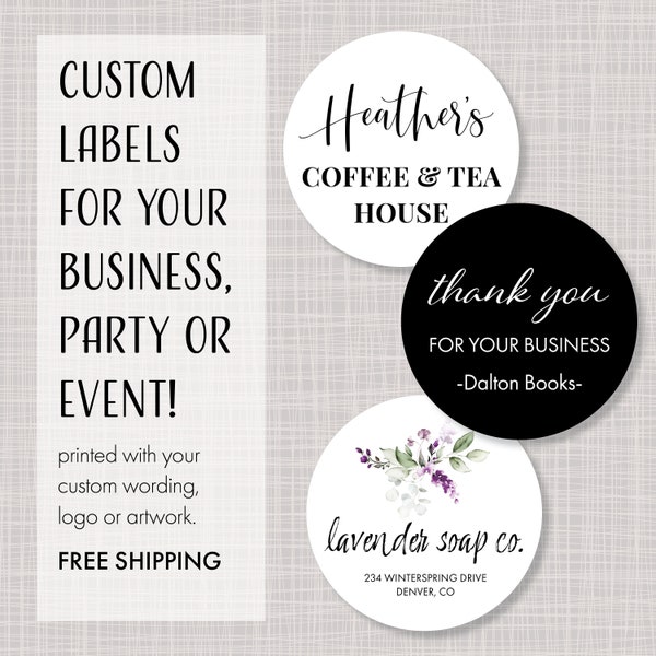 4 Round Custom Labels - Etsy
