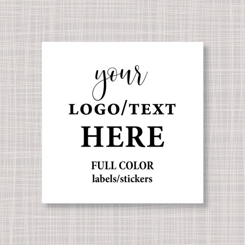 3 Square Custom Logo Labels Stickers - Etsy