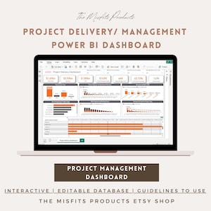 Power BI Project Tracker: Gantt Chart, Expense & Revenue Dashboard - Etsy